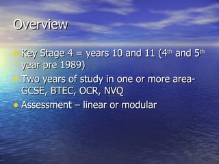 Making sense of key stage 4 | PPT