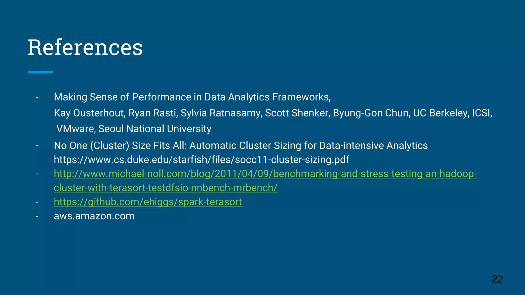 Making sense of performance and identifying stragglers in Data Analytics Framework | PPTX