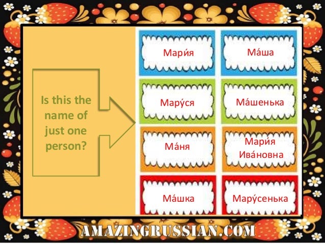 Amazing Russian. Making Sense of Russian Names