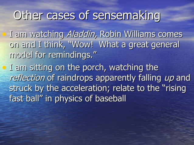 Making sense of sensemaking | PPT