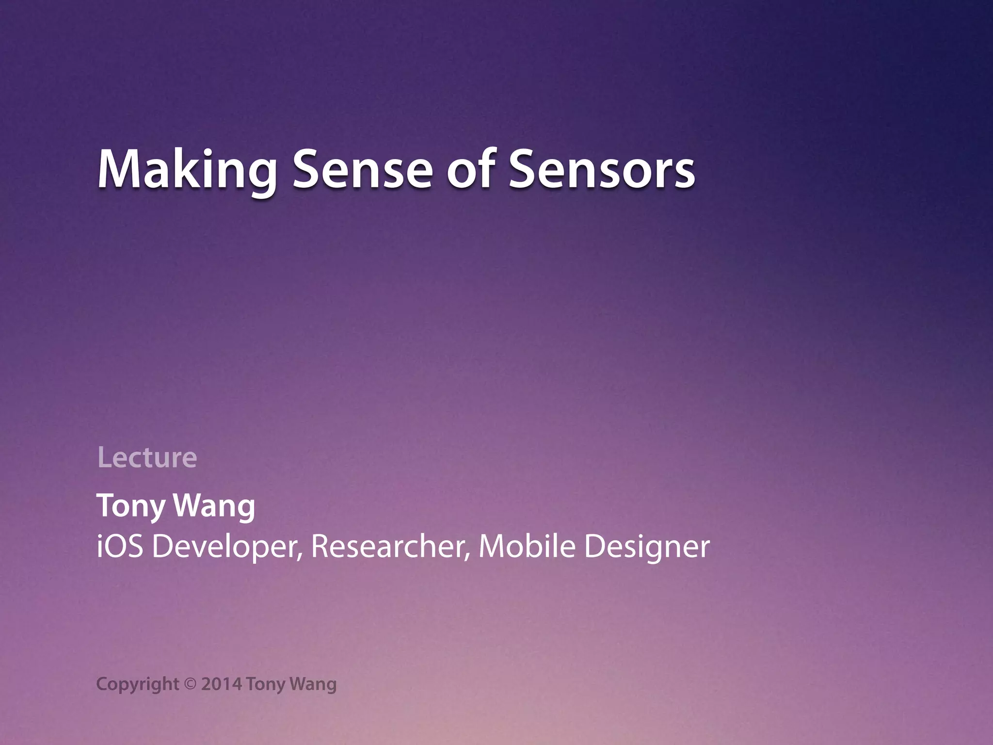 Making Sense of Sensors | PDF