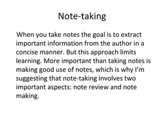Making Sense Of Your Notes | PPT