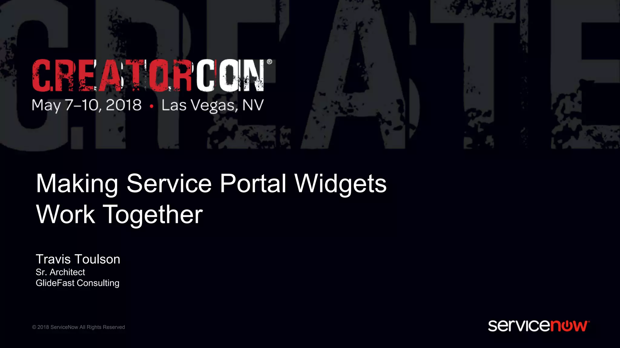 Making Service Portal Widgets Work Together | PPTX