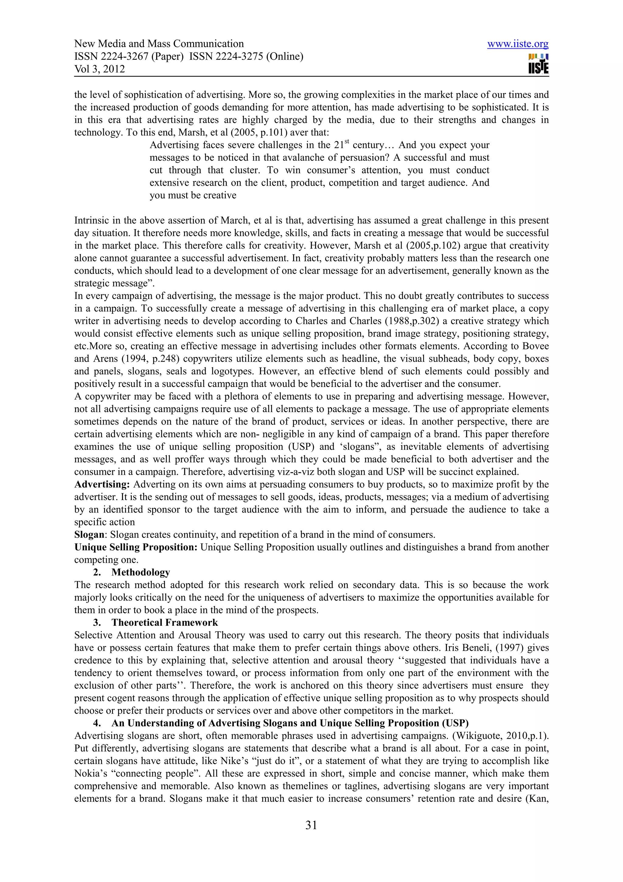 Making slogans and unique selling propositions (usp) beneficial to ...