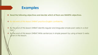 Making smarta obejctives | PPT