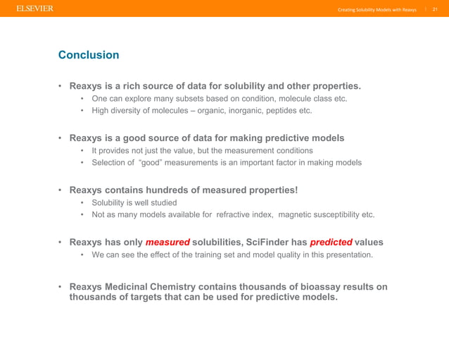 Making solubility models with reaxy | PPT