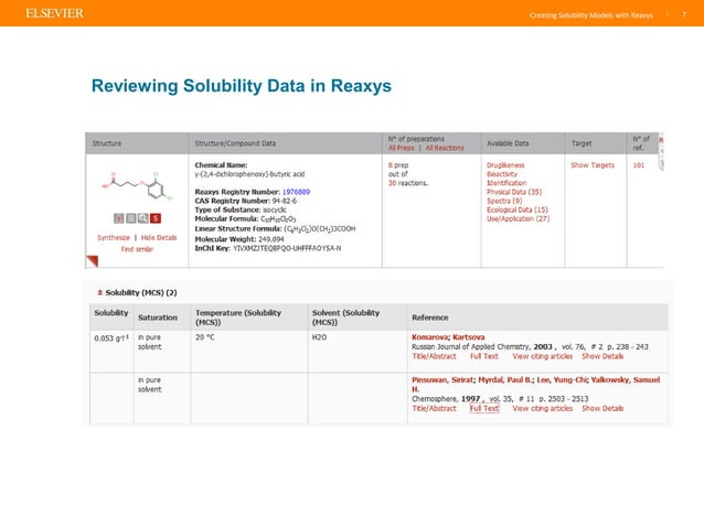 Making solubility models with reaxy | PPT