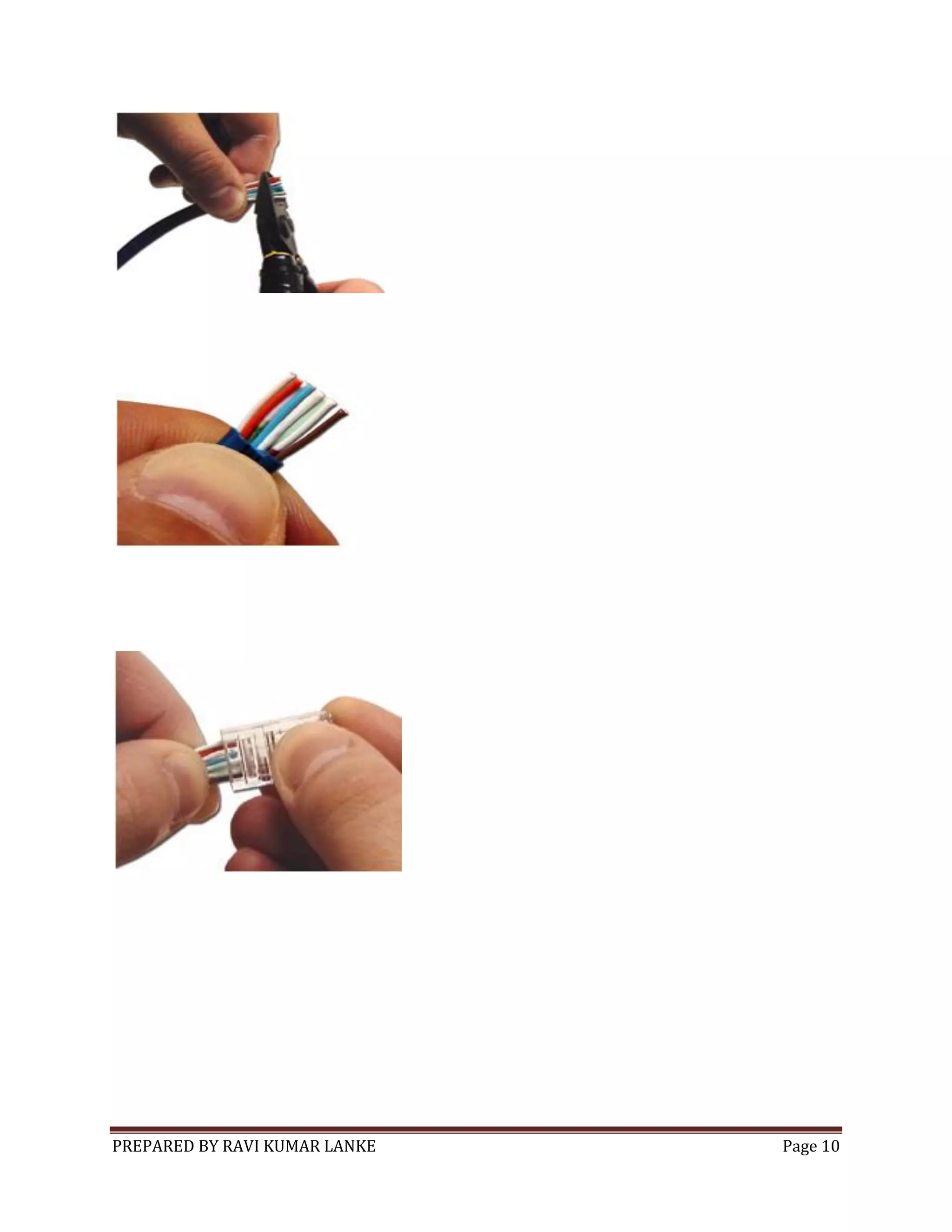 Making stright and crossover cables and crimping | PDF