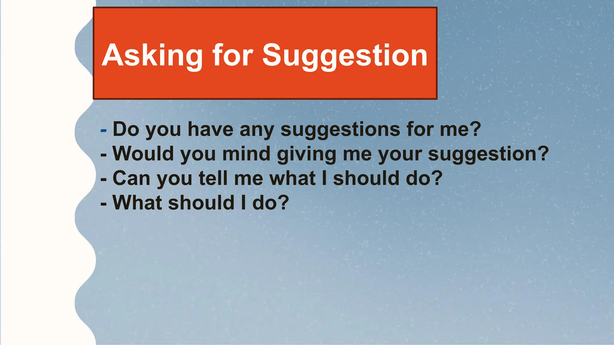 Making Suggestion by Miss Fitriya Kulsum | PPT