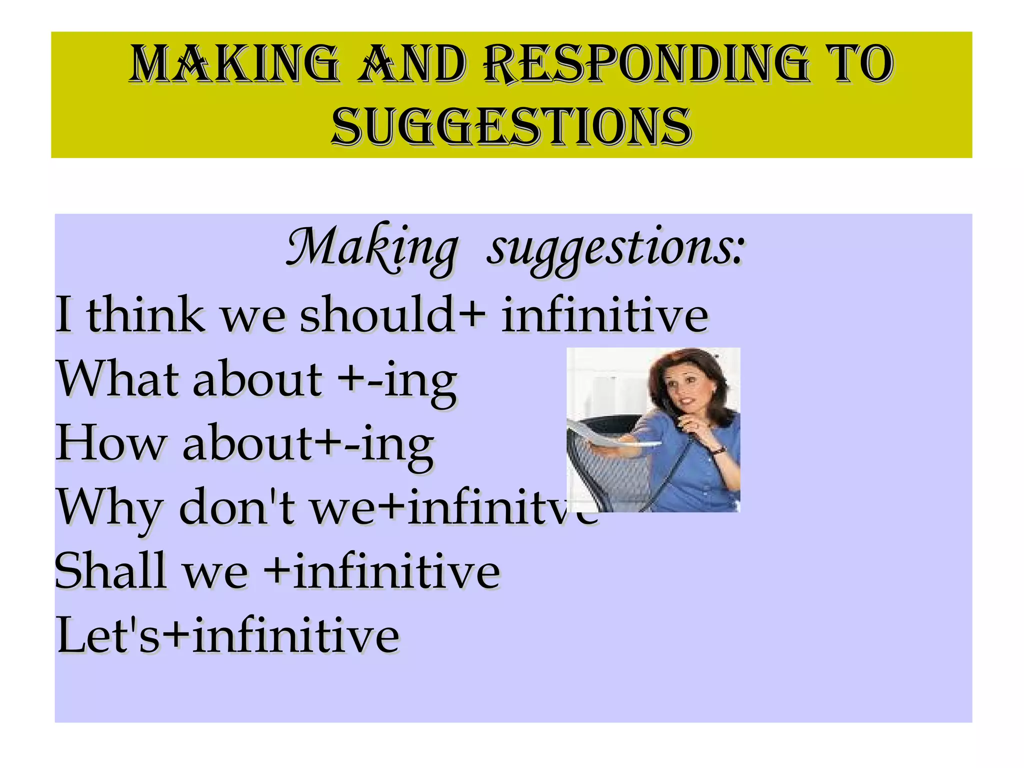 Making Suggestions | ODP