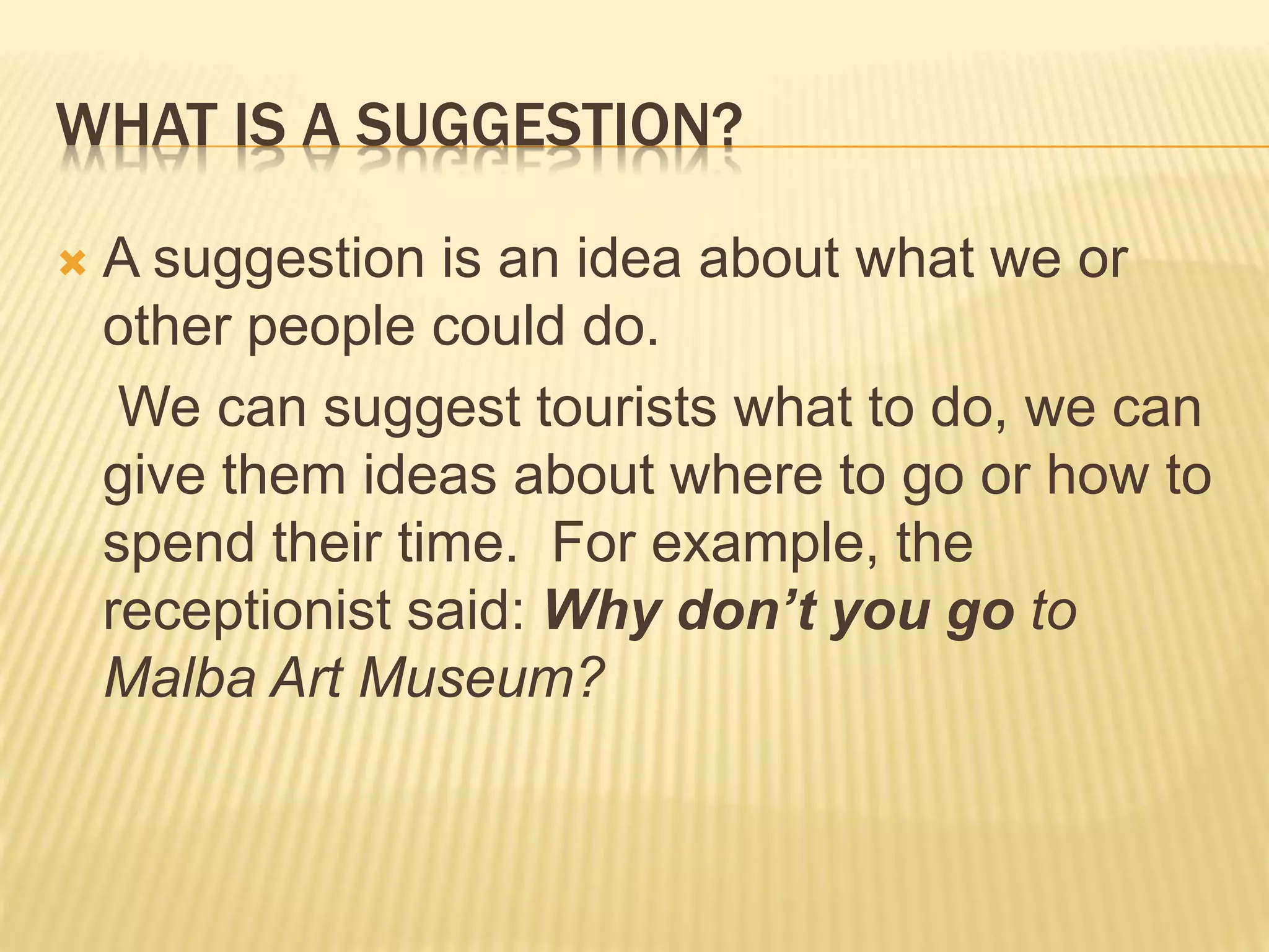 Making suggestions and giving advice | PPTX