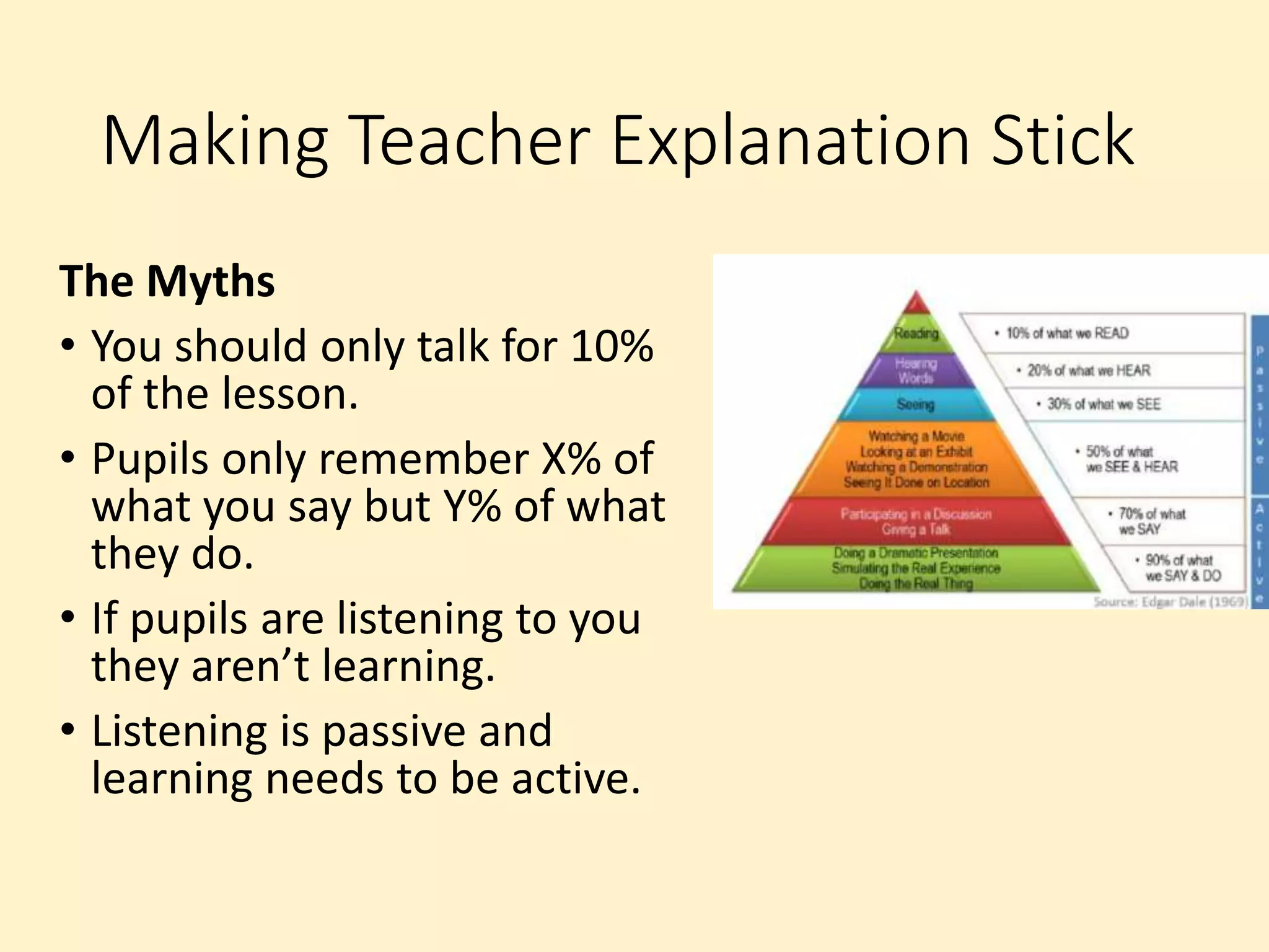 Making teacher explanation stick | PPTX