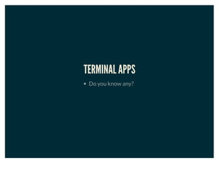 Making terminal based apps w:ruby | PDF
