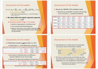 Making the best out of Value at Risk in a Basel III context | PPT