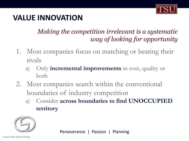 Making The Competition Irrelevant | PPT