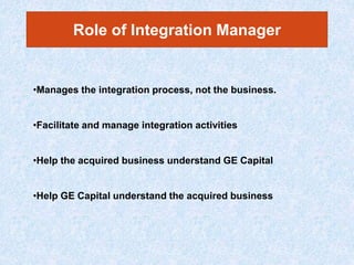 Making the Deal Real: How GE Capital Integrates Acquisitions | PPTX