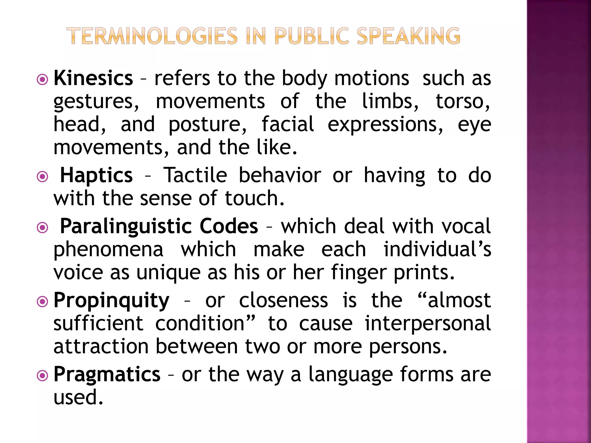 Making the first speech: Public Speaking | PPTX