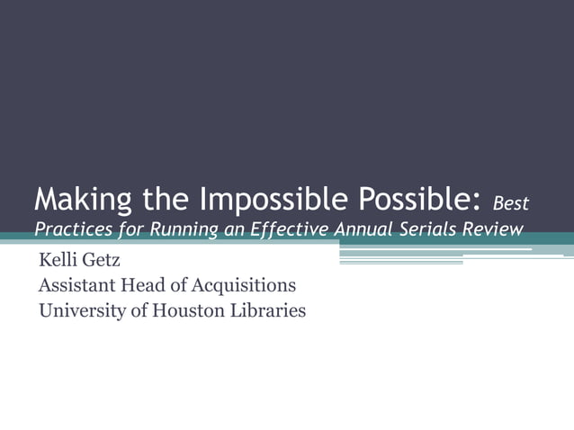 Making the Impossible Possible, by Kelli Getz, Jeannie Castro, and ...