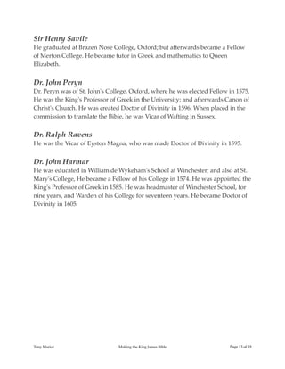 Making the King James Bible | PDF