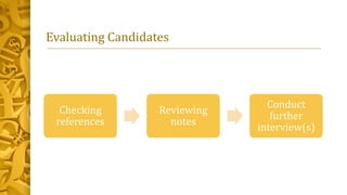 Recruitment and Selection - Management for Dummies | PPTX
