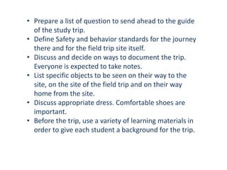 Making the most community in field trip | PPT