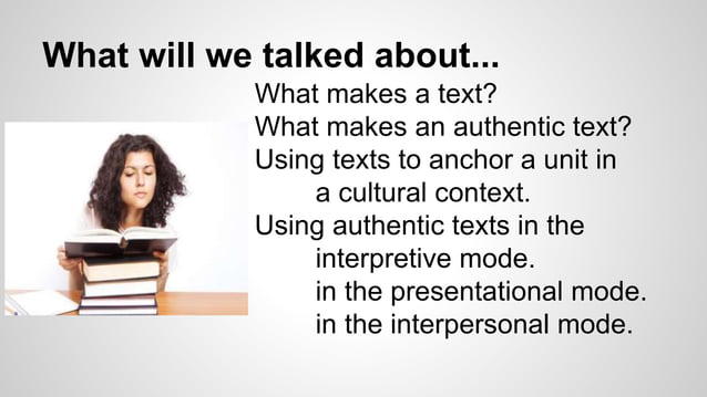 Making the most of authentic texts | PPTX