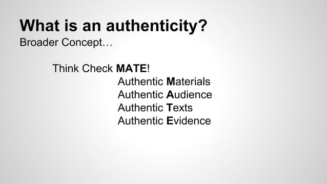 Making the most of authentic texts | PPTX