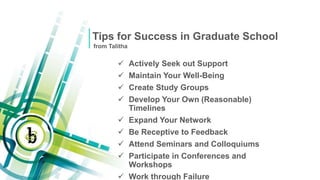 Making the Most of Graduate School | PPT