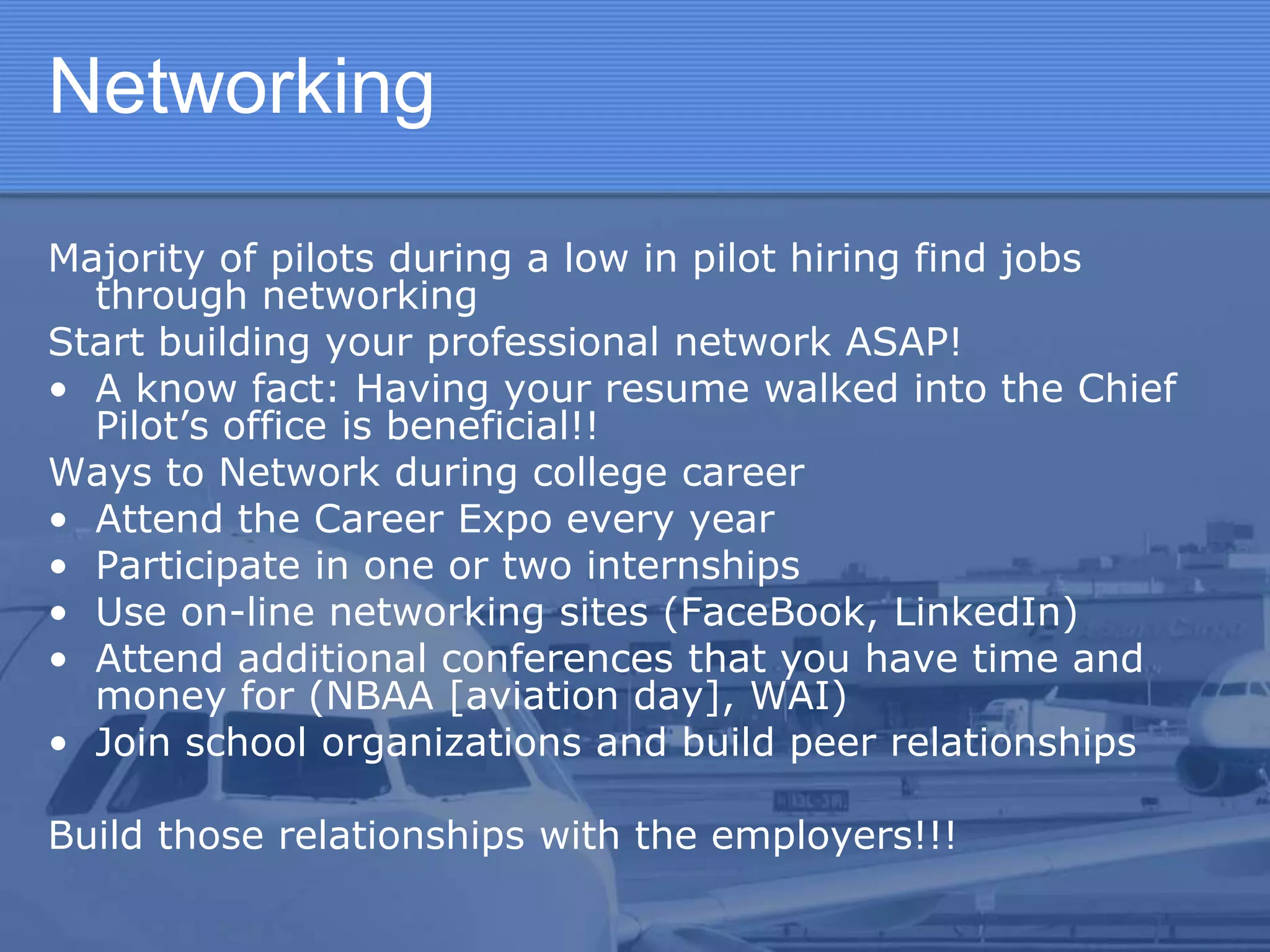 Making the Most of Your Pilot Career | PPTX