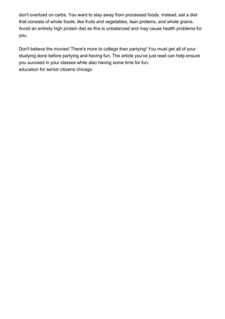 Simple Guide On How To Be A Good College Student | PDF