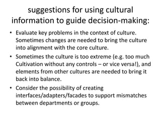 Making the organizational culture work for you | PDF
