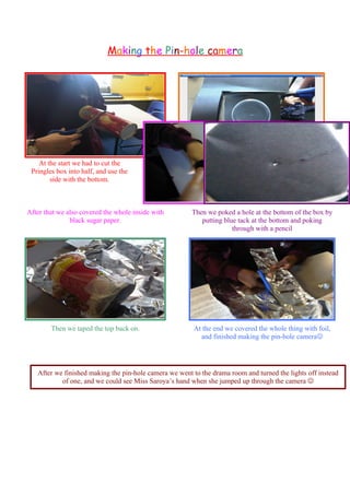 Making the pin hole camera | PDF