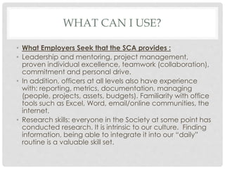 Making The SCA Work For You | PPTX