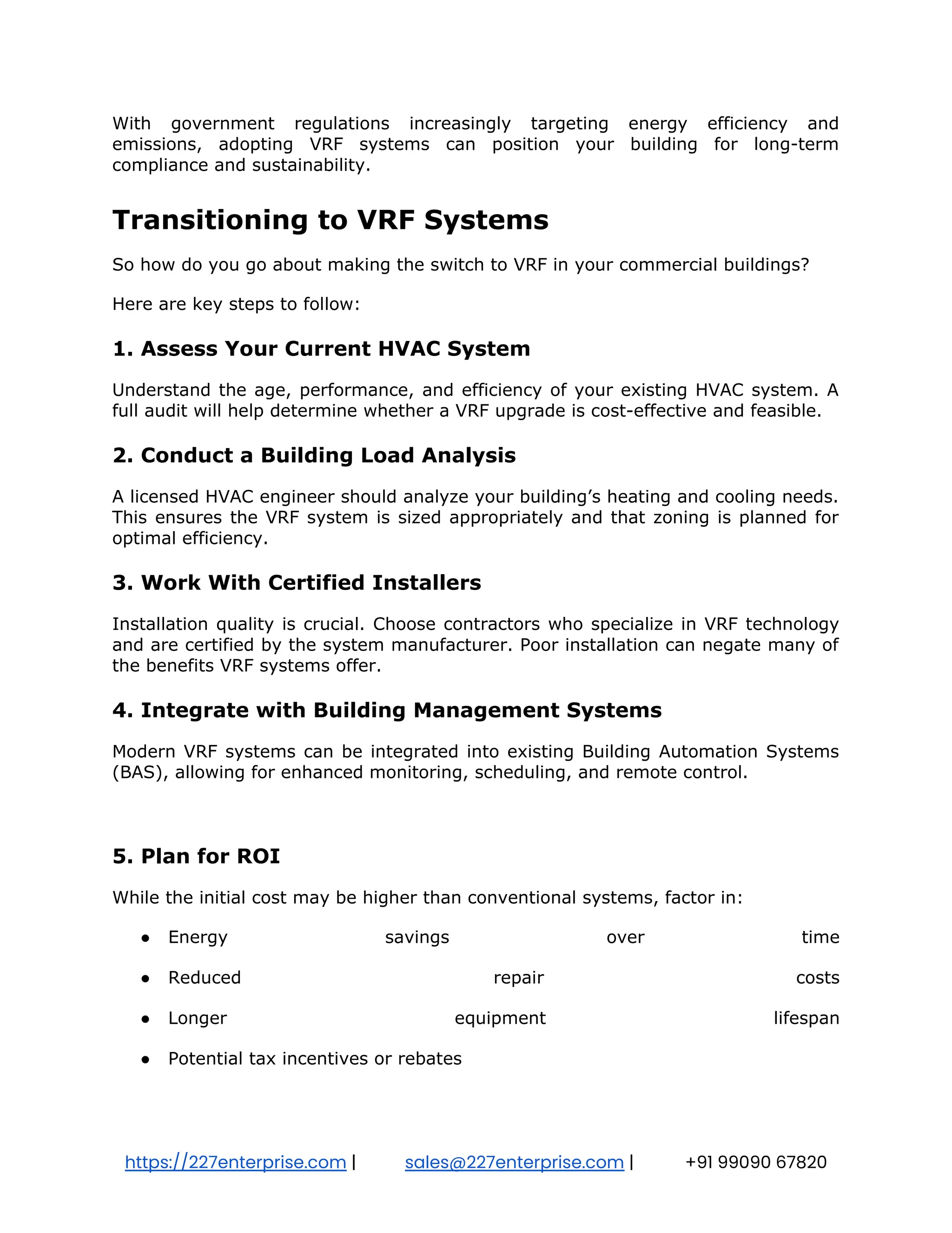 Making the Switch to VRF Systems: What to Know | DOCX