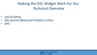 Webinar: Putting the D2L Widget to Work | PPTX