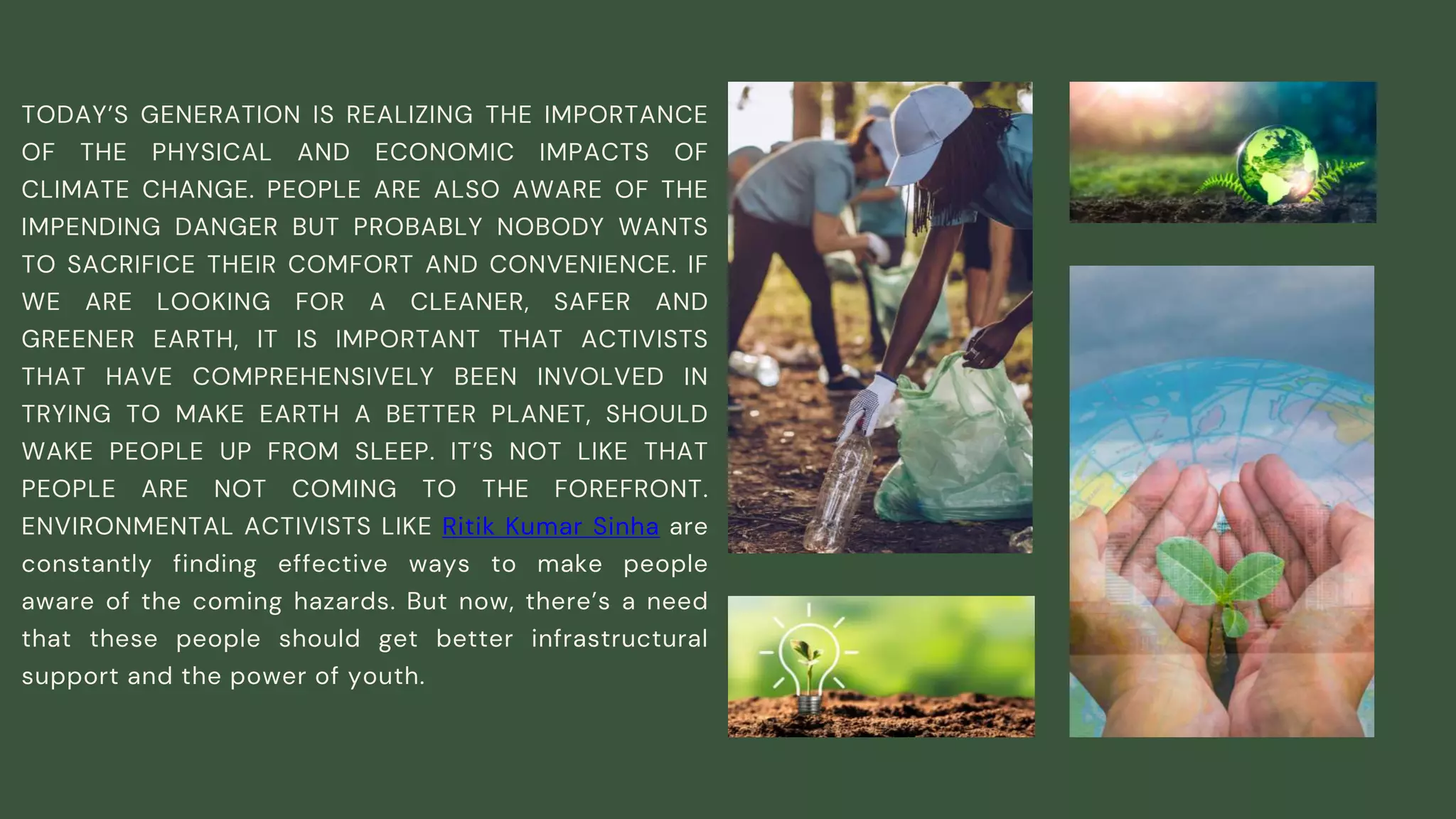 Making the World a Greener Place! - Environmentalist Ritik Kumar Sinha.pptx