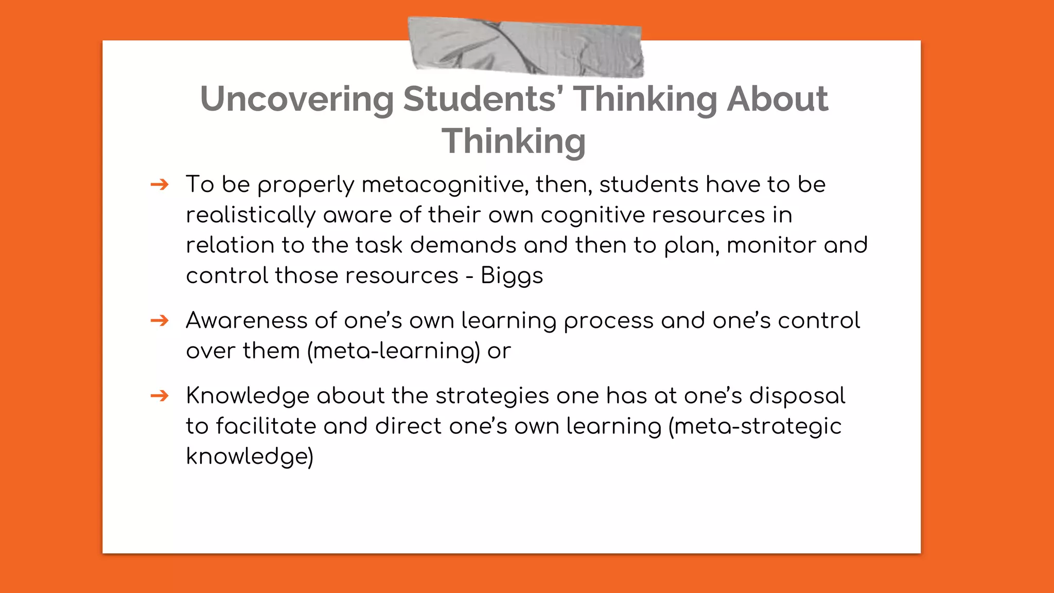 Making Thinking Visible Chapter 1 | PPTX