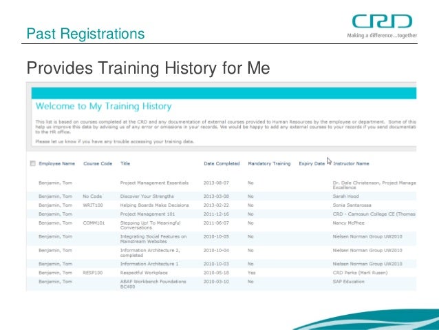 Making a Training Database the Easy Way by Tom Benjamin - CRD