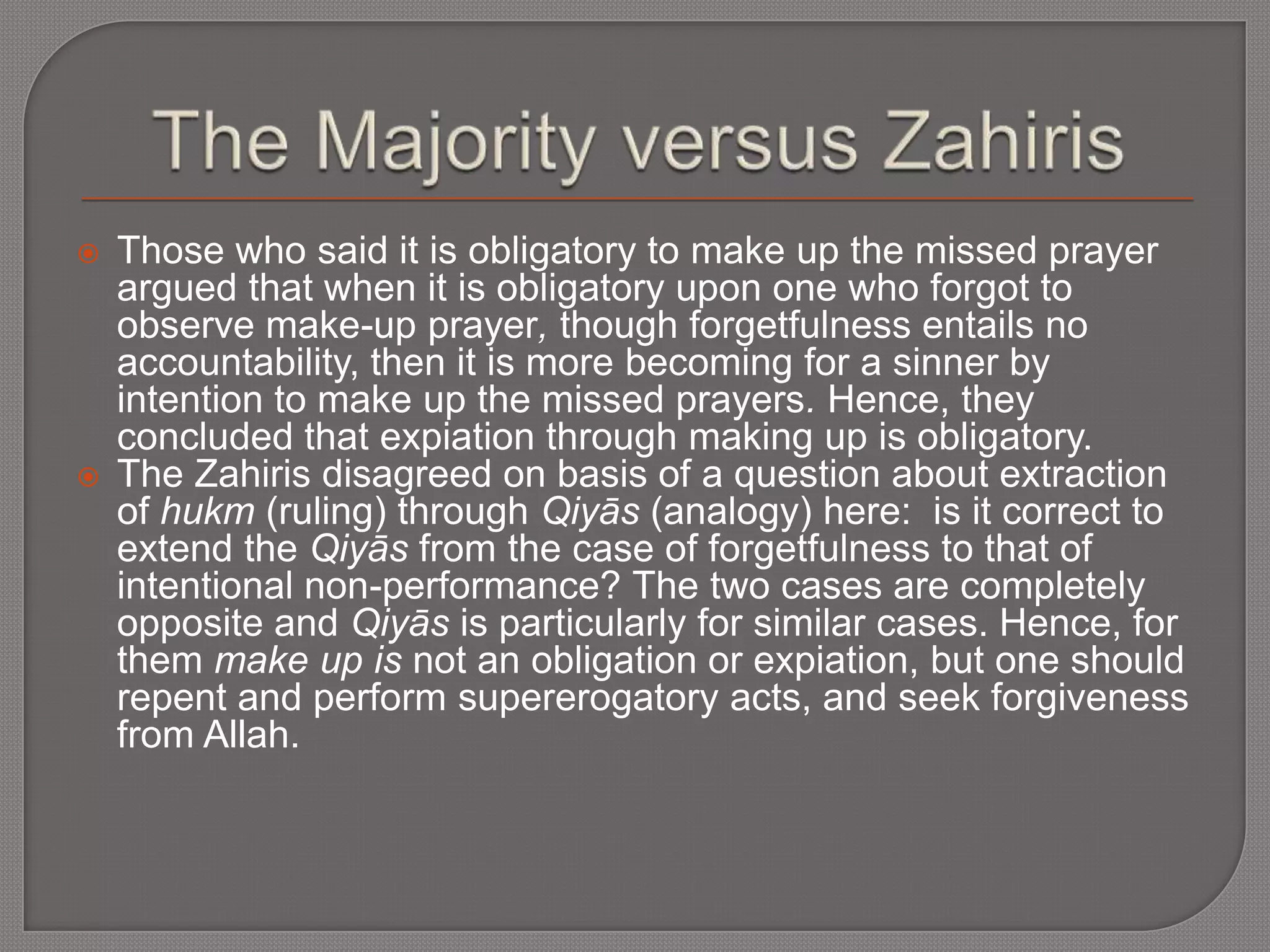 Making up missed prayer | PPTX