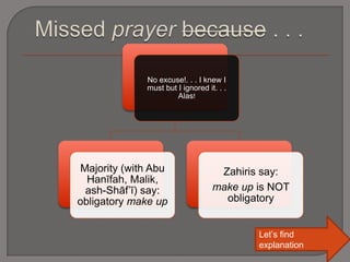 Making up missed prayer | PPTX | Islam | Religion & Spirituality