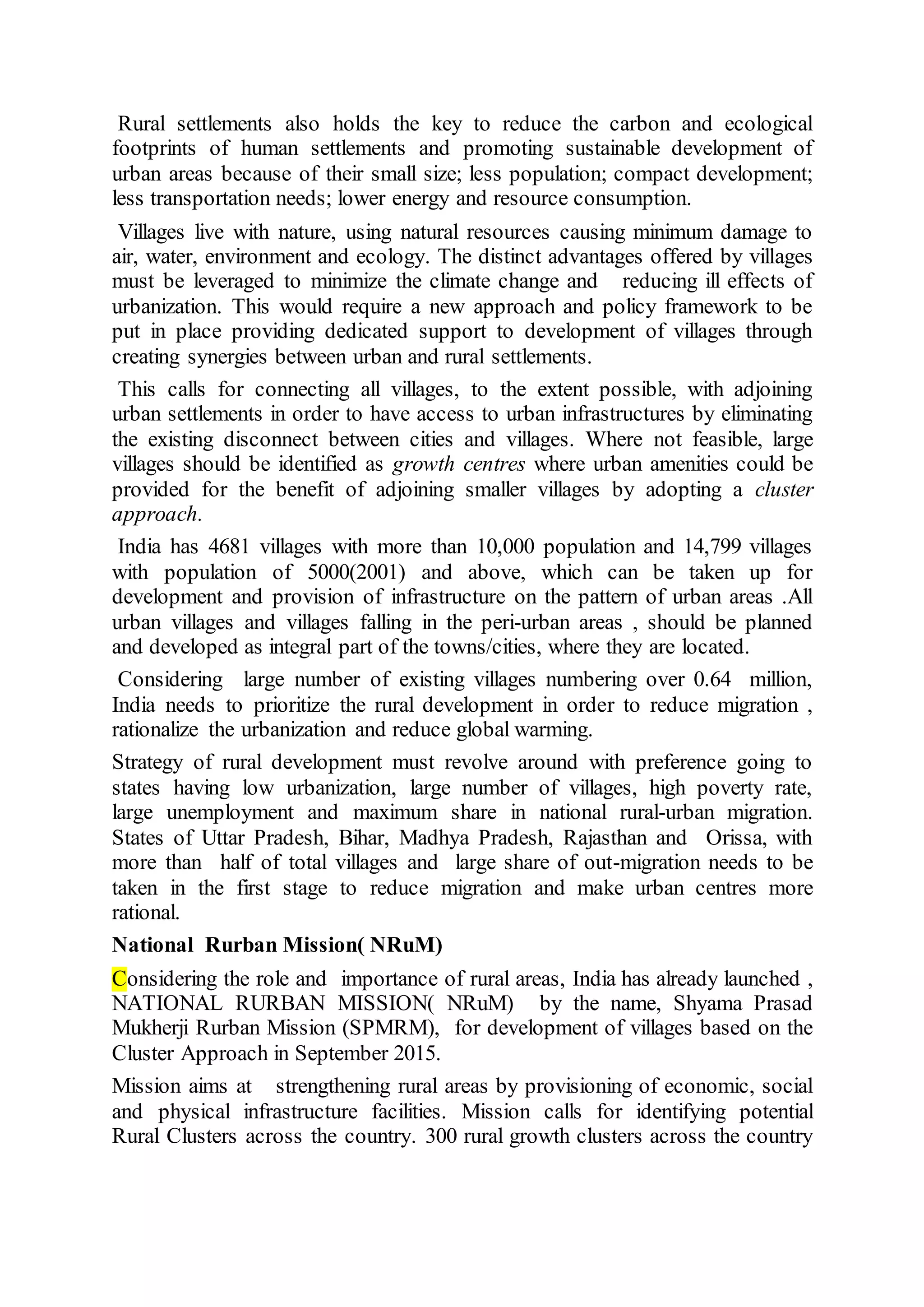 Making villages smart in india | DOCX