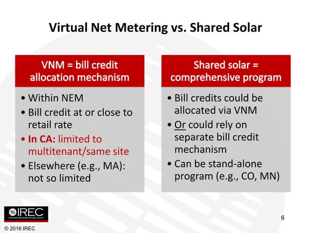 Virtual Net Metering & Shared Solar: National Perspective | PPT