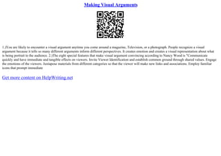 Making Visual Arguments | PPT