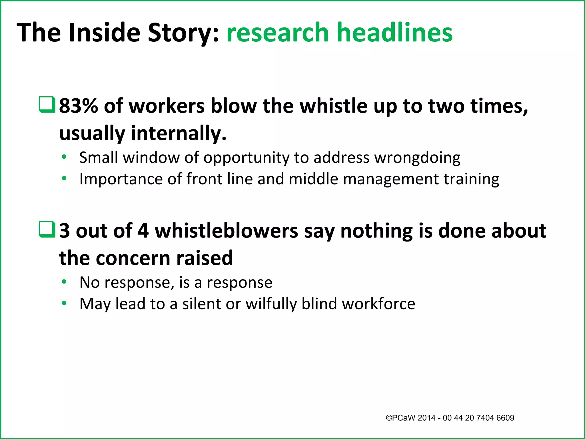 Making Whistleblowing Work by Cathy James, Public Concern at Work | PDF ...