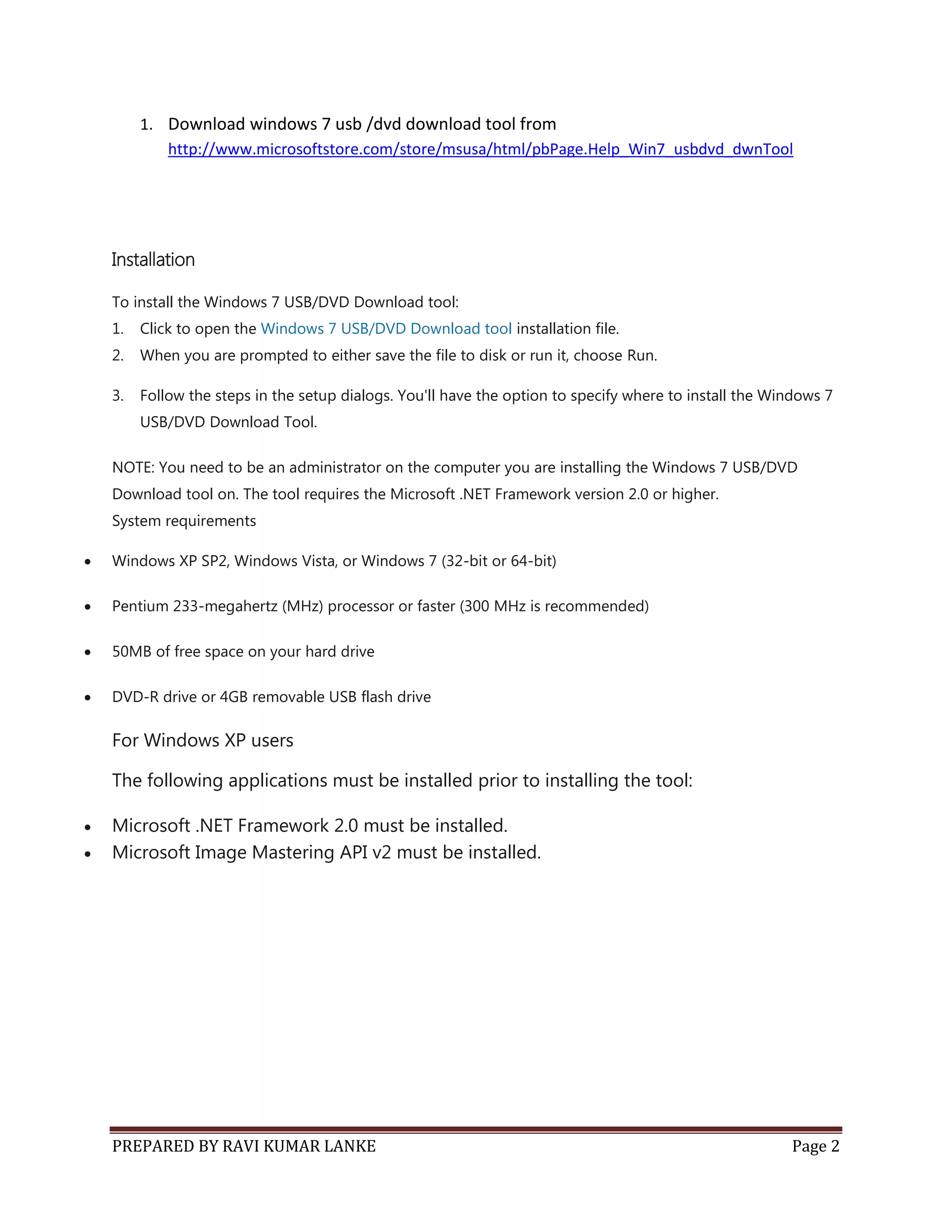 Making windows 7 bootable usb device | PDF
