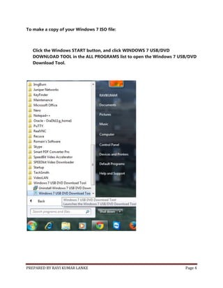 Making windows 7 bootable usb device | PDF