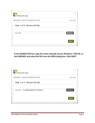 Making windows 7 bootable usb device | PDF