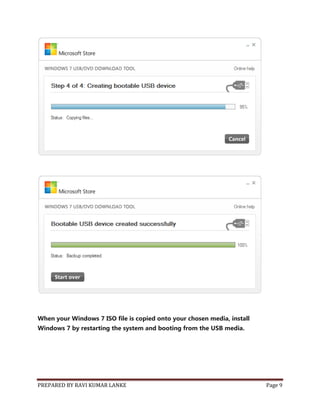 Making windows 7 bootable usb device | PDF