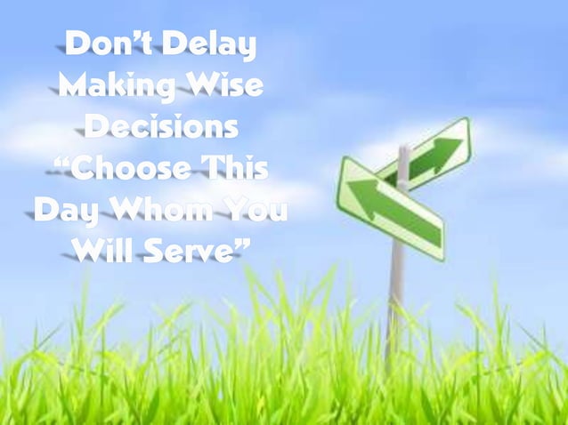 Making wise decisions | PPTX