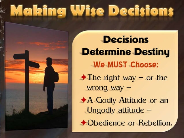 Making wise decisions | PPTX